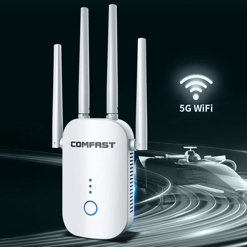 1200Mbps Powerful Wifi Repeater 2.4G/5GHz Long Range Wifi Extender 802.11ac